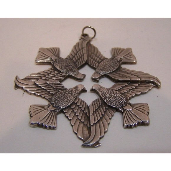 Holiday | Vintage Wallace 1971 Sterling Silver Doves Peace On Earth ...